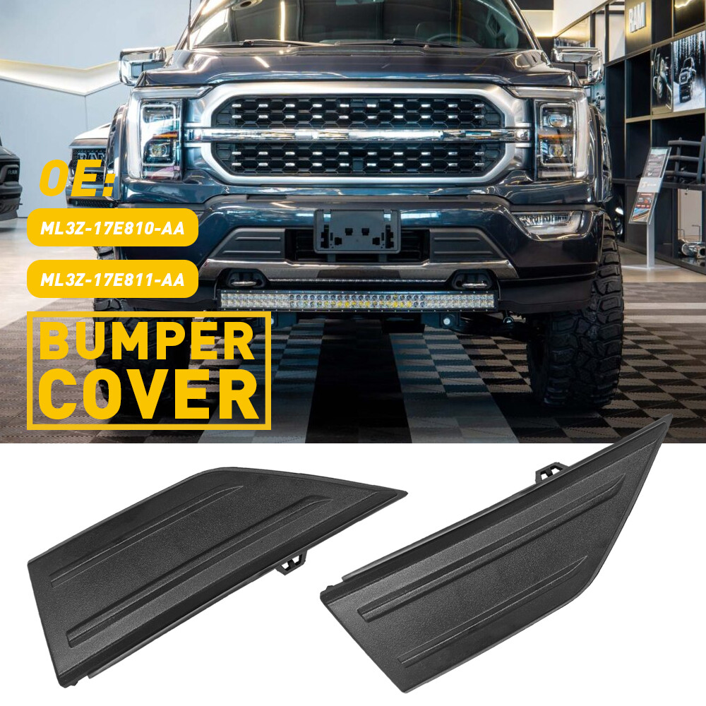 For Ford F150 2021-2023 Left+Righ 2x Front Bumper Guard Insert Pad End ...