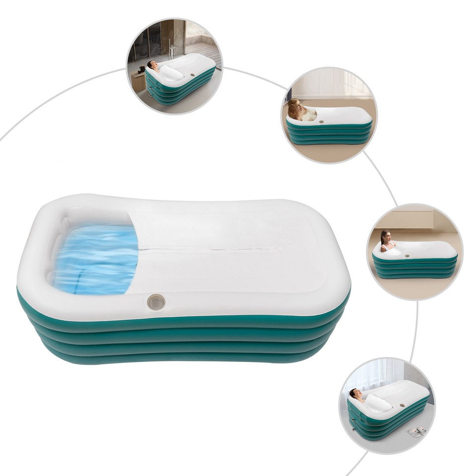 Foldable Bathtub Adult Large Shower Soaking Folding Water Spa Bath Tub ...