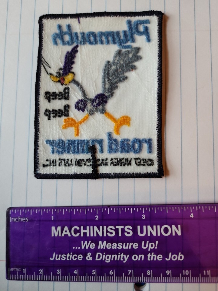 Vintage Plymouth Road Runner Patch | eBay