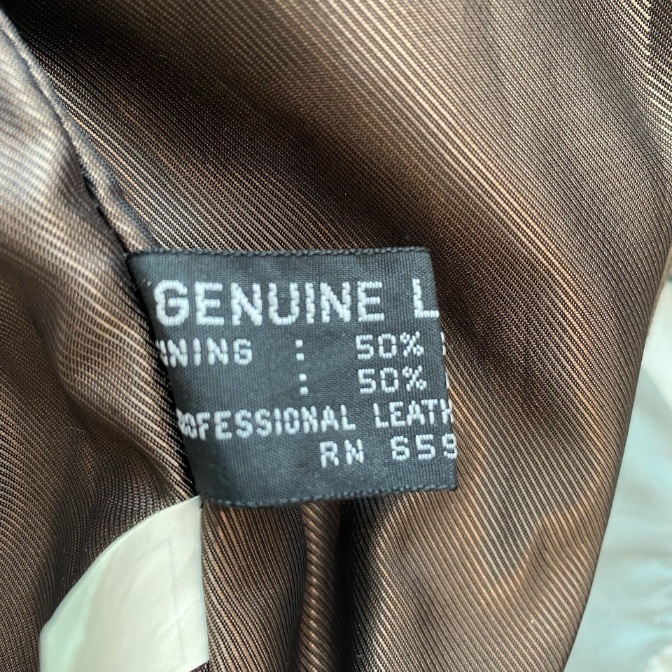 Robert Comstock Vertical Stack Brown Leather Jacket 80’s VINTAGE NEW ...