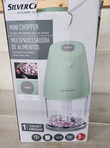SilverCrest Mini Chopper Green 260 J3 Turbo Boost Button/260W/300ml ...