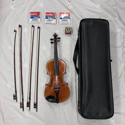 Antique Violin by Giuseppe Maravelli Fecit - Anno w/ Case, 4 Bows, 3 ...