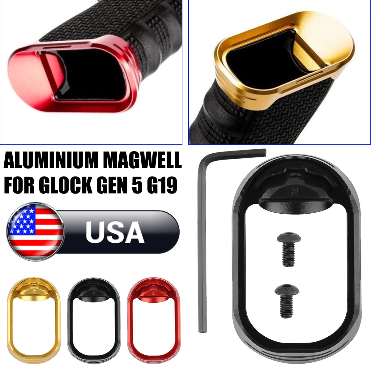 New Aluminum Magwell for Glock Gen5 Glock 17 G19 Hunting Accessories 👍 ...