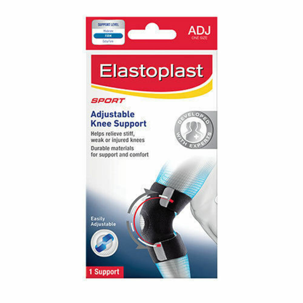 Elastoplast Sport Adjustable Knee Support Stiff & Injured Knees Relief ...