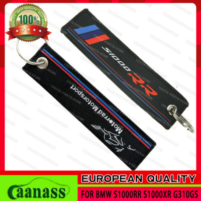 For BMW S1000RR S1000XR G310GS Motorcycle Black keychains embroidery ...