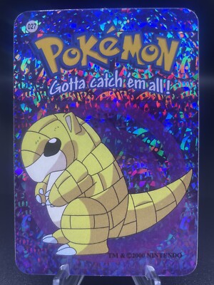 Sandshrew #027 2000 Pokémon Vending Prism Holo Sticker Card | eBay