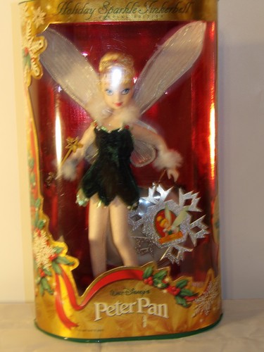 Barbie Doll Disney Peter Pan Tinkerbell Holiday Sparkle Mattel Special ...