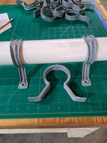 2" Rubber Coated 2 Hole Pipe Standoff Strap, Clamp, Bracket | eBay