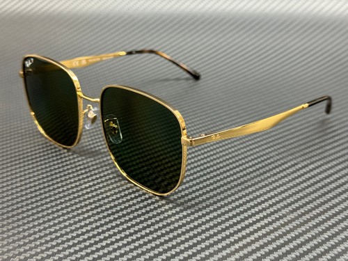 RAY BAN RB3713D 001 9A Gold Green Polarized Unisex 57 mm Sunglasses | eBay