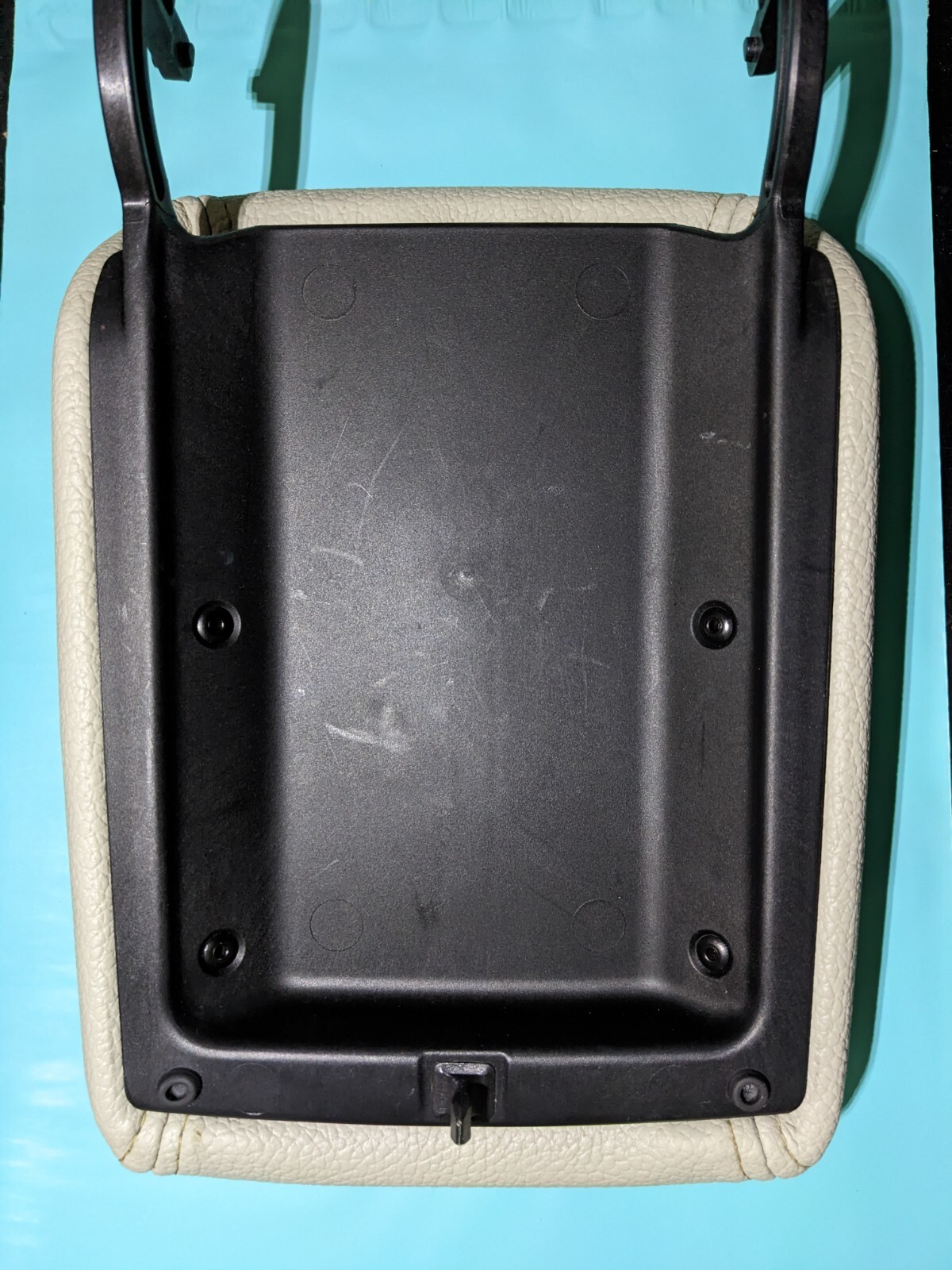 2003-2011 Saab 9-3 Center Console Beige Tan Leather Sliding Arm Rest ...