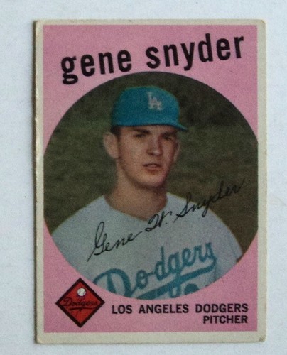 1959 Topps Baseball #522 Gene Snyder Dodgers VG/EX | eBay
