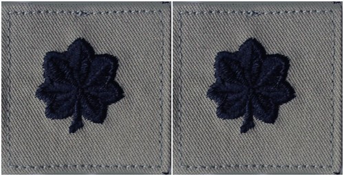 Air Force ABU 2" x 2" Hook-Back Lt Colonel Rank TAB Patches - Pair | eBay