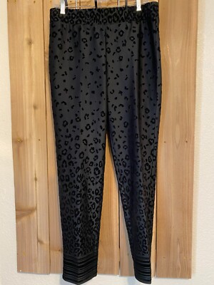 Melissa Paige Black Animal print Pull On Slacks Size M NWOT | eBay