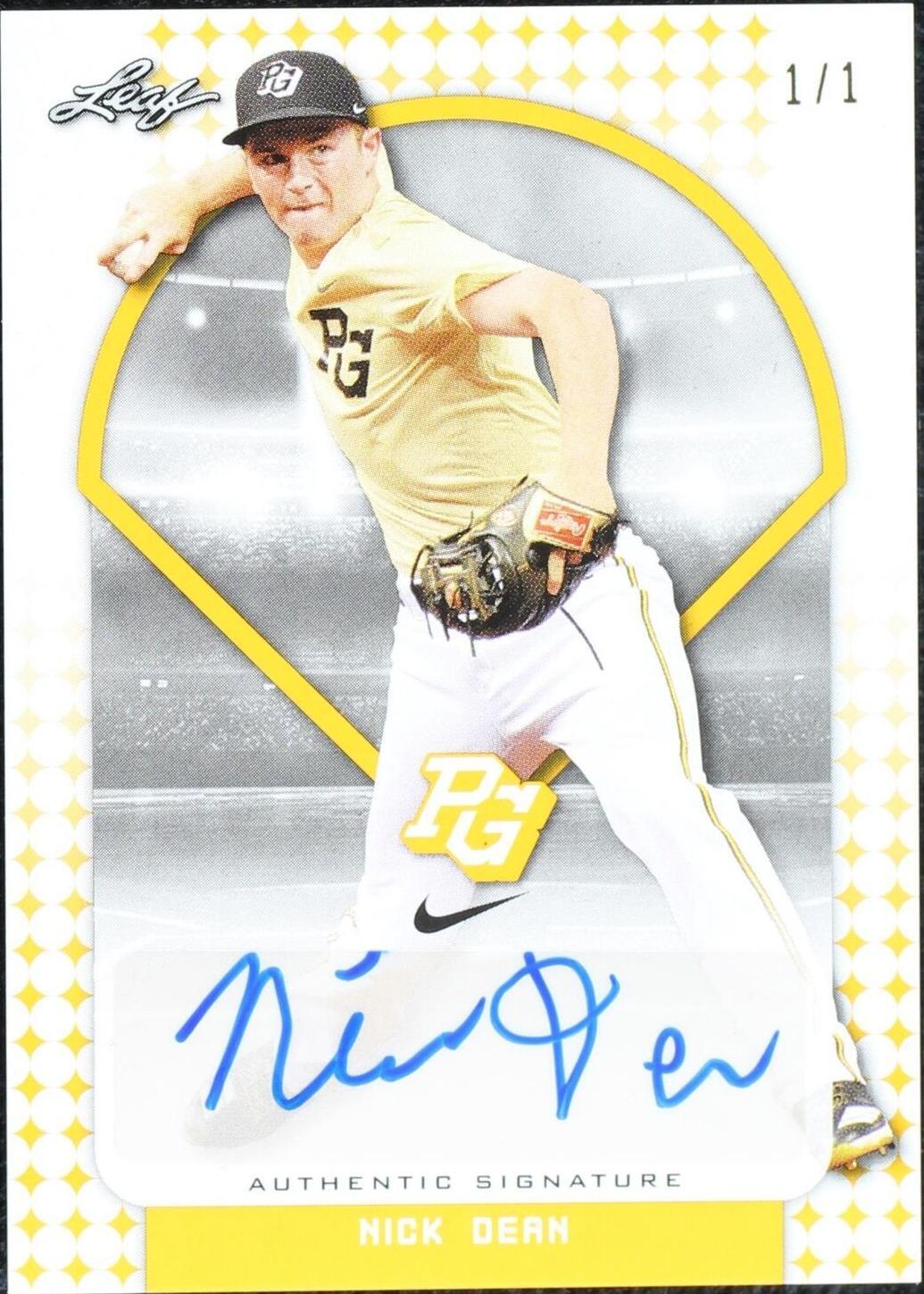 2018 Leaf Perfect Game National Showcase - Autographs Nick Dean #BA-ND1 ...