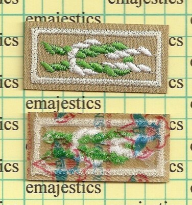 BSA SCOUTERS KEY AWARD SQUARE KNOT PATCH MINT TAN SINCE 1910 CLEAR BACK ...