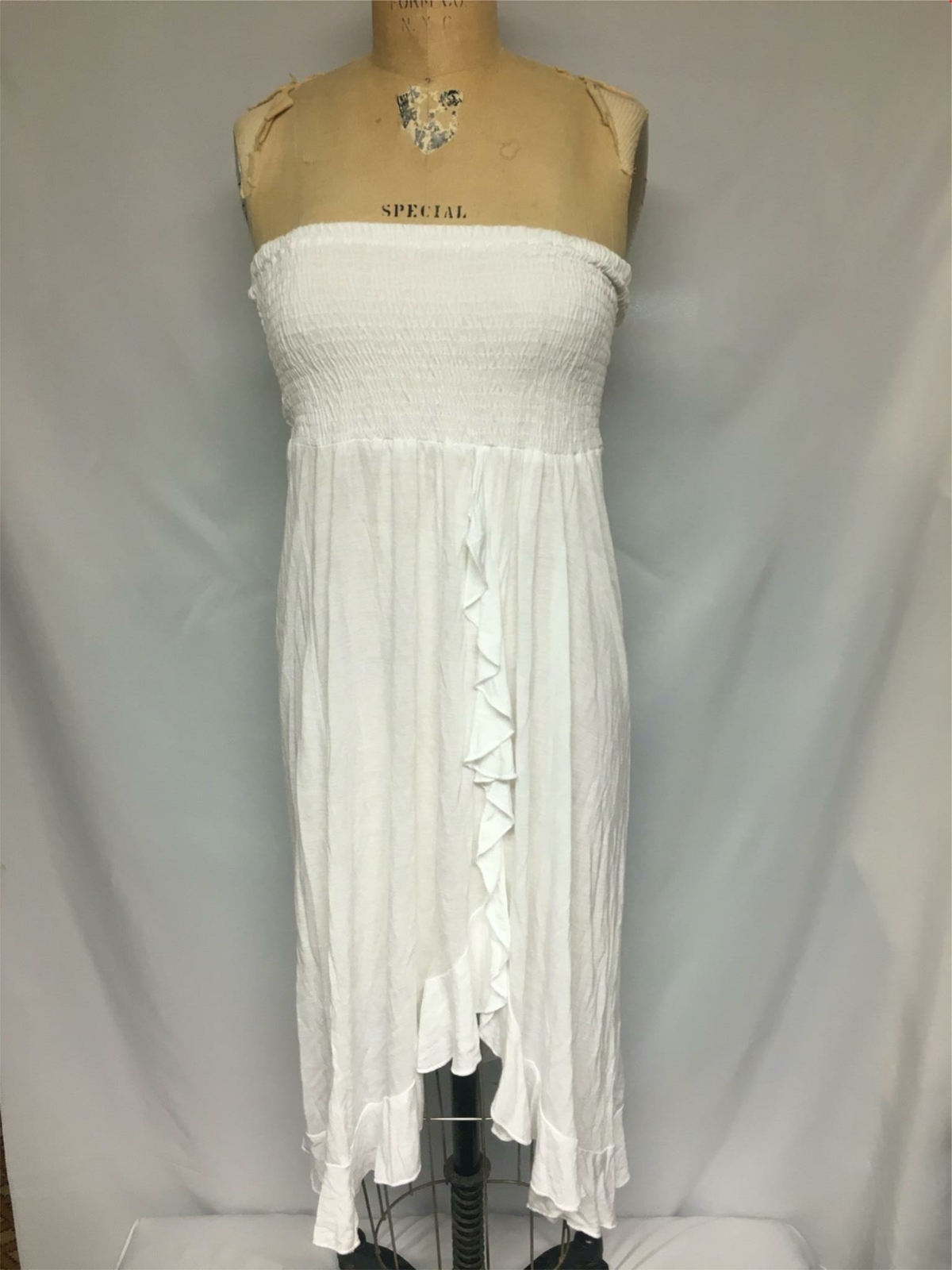 Raviya Strapless High-Low Dress Cover-Up 75656 Small White NWT $38 | eBay