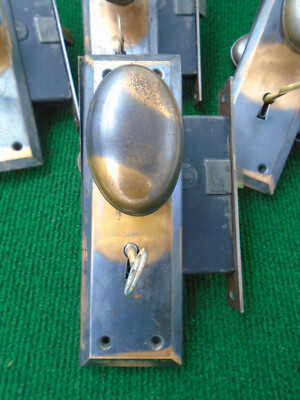 ONE PENN #2327 PASSAGE MORTISE LOCK SET w/KEY, KNOBS & PLATES (9496) | eBay