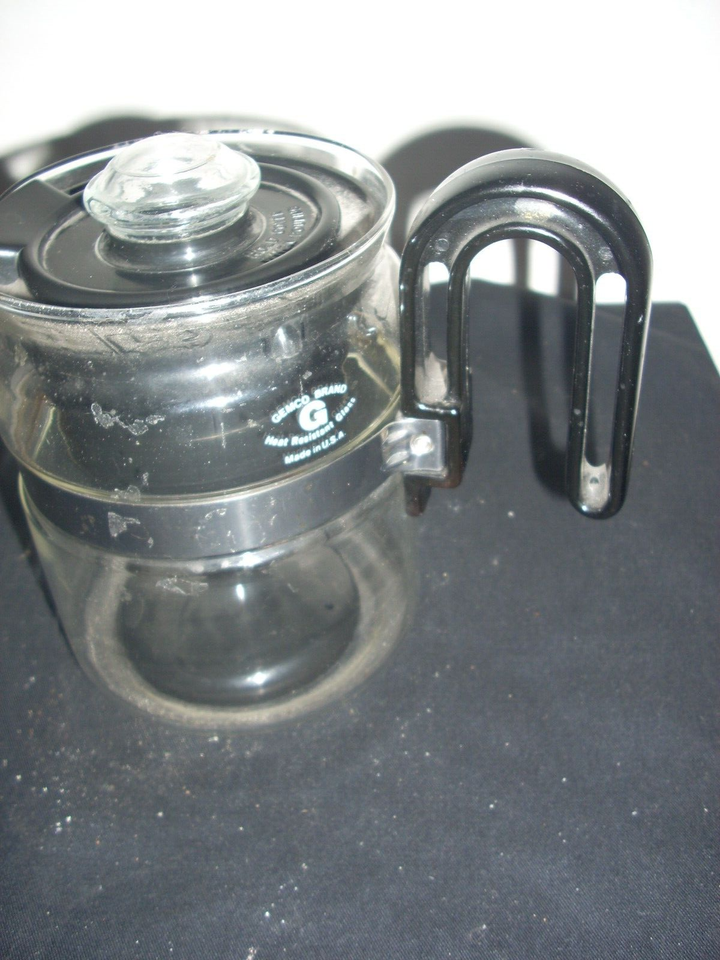 Gemco Brand Heat Resistant Glass Coffee Pot Percolator Vintage Kitchen ...