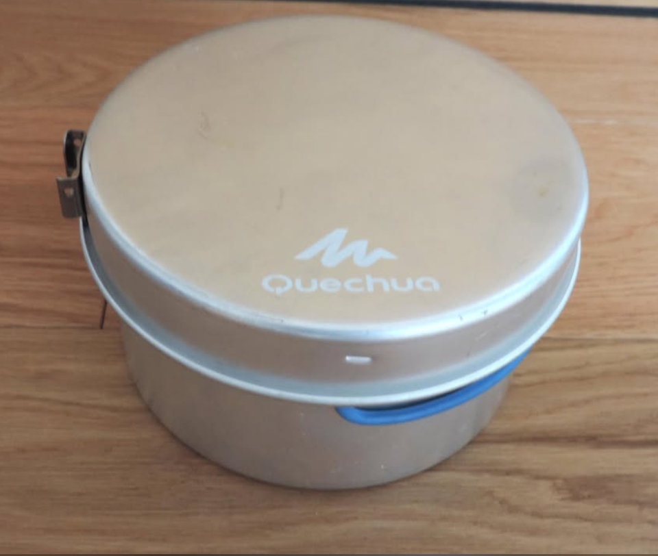 Camping Pot Set With Lid/Frying Pot/Pan With Handle 2 Forks 2 Spoons ...