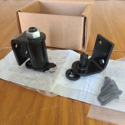 Bommer 7512 Gravity Louvre Door Pivot Hinges with Hold (Black) Box of ...