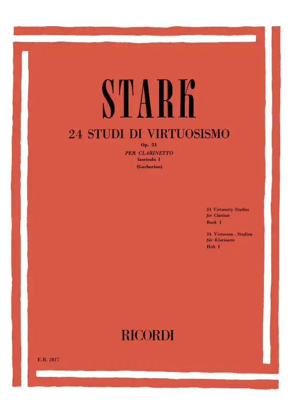 Robert Stark | 24 Studi di virtuosismo Op. 51 | Per Clarinetto ...
