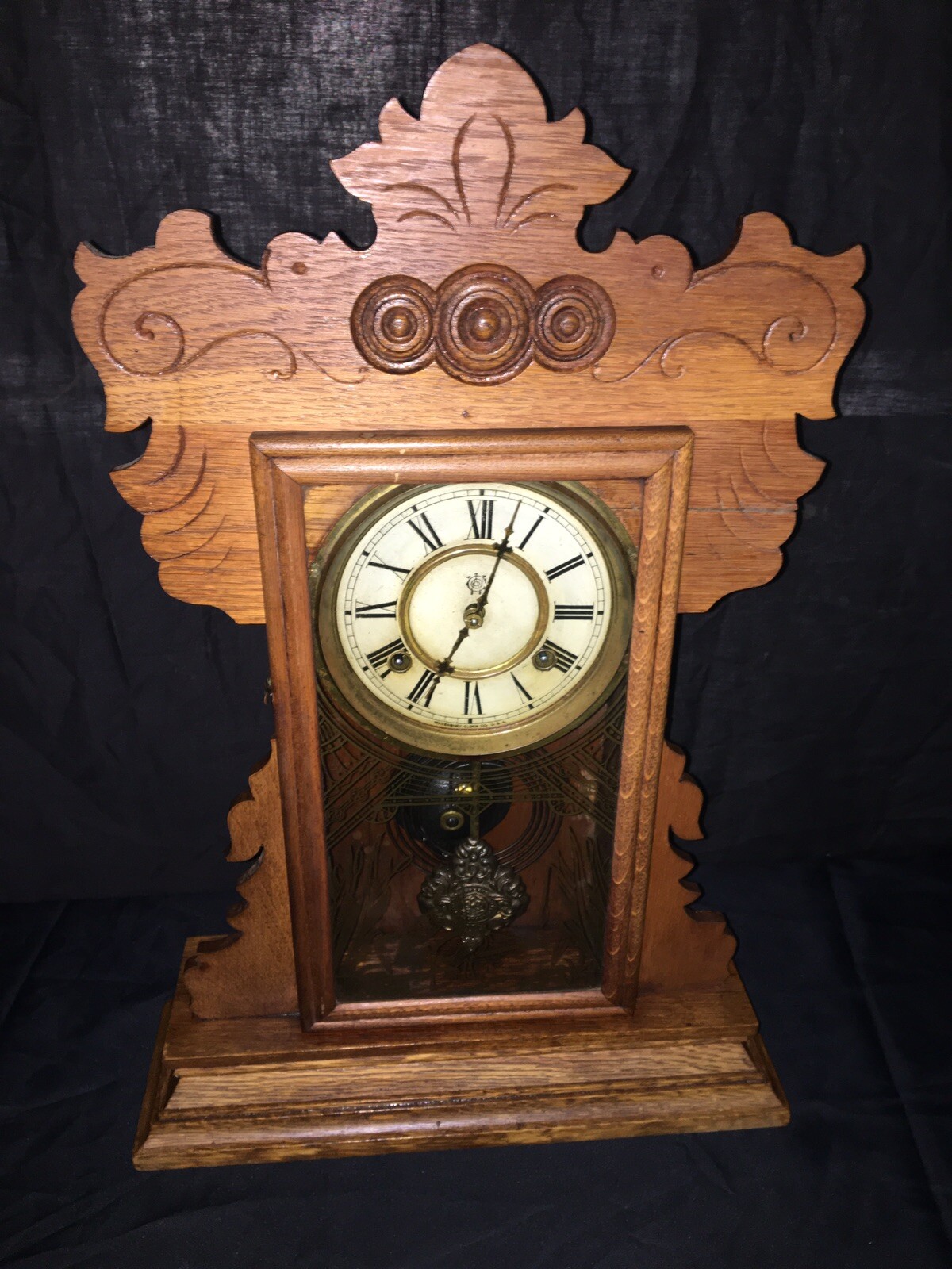 Antique Waterbury Parlor Kitchen Mantle Clock With Chime Works | eBay