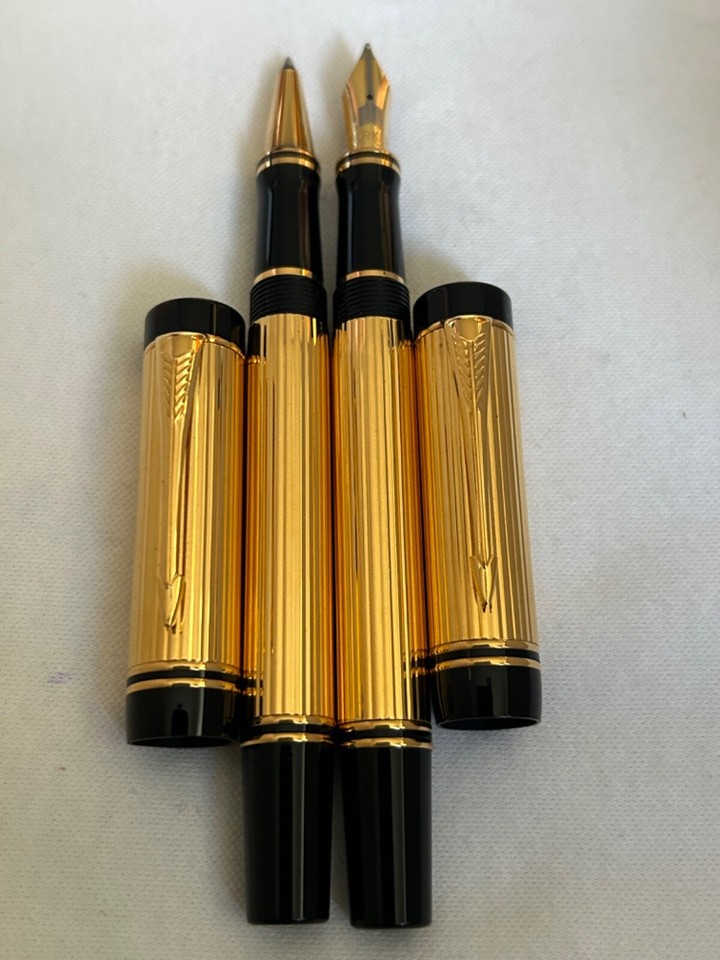 Perker Duofold Gold Plated FP and RBP set-New | eBay