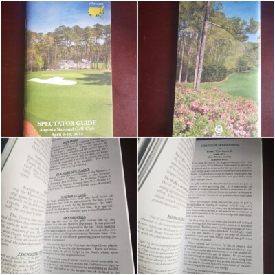 ~~2013 Augusta Masters Spectator Guide PGA Tour Scorebook and Rules ...