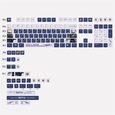 Girls Frontline AK12&AN94 Mechanical keyboard keycaps PBT For Cherry MX ...