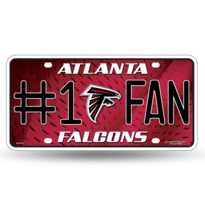 Atlanta Falcons Metal License Plate NFL Auto Tag Football Vanity Logo ...