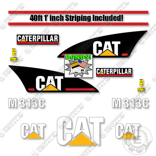Fits Caterpillar M313C Decal Kit Excavator Decals Reproduction Stickers ...