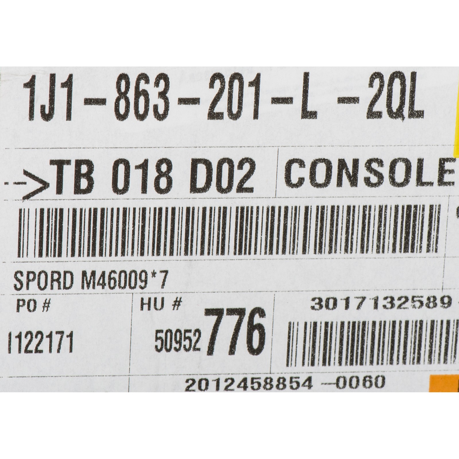 OEM 1999-2006 Volkswagen Center Console Trim Golf Jetta NEW 1J1-863-201 ...