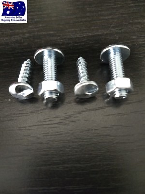 4 x ANTI THEFT NUMBER PLATE SECURITY SCREWS NUTS BOLTS ONE WAY FREE ...