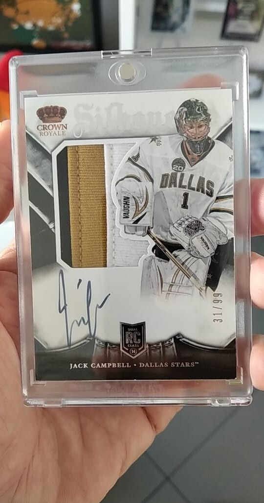 2013 Panini Crown Royale Jack Campbell Rookie Patch Auto /99 ( On Card ...