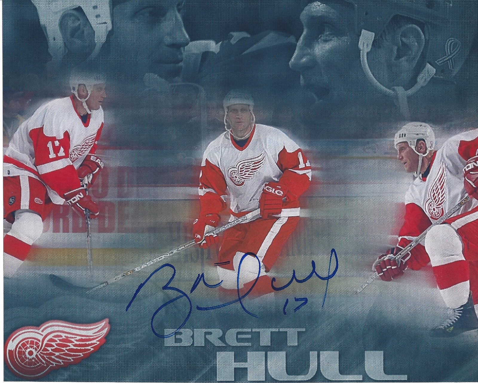 BRETT HULL Signed 8.5 x 11 Photo NHL Signed REPRINT Hockey ST. LOUIS ...