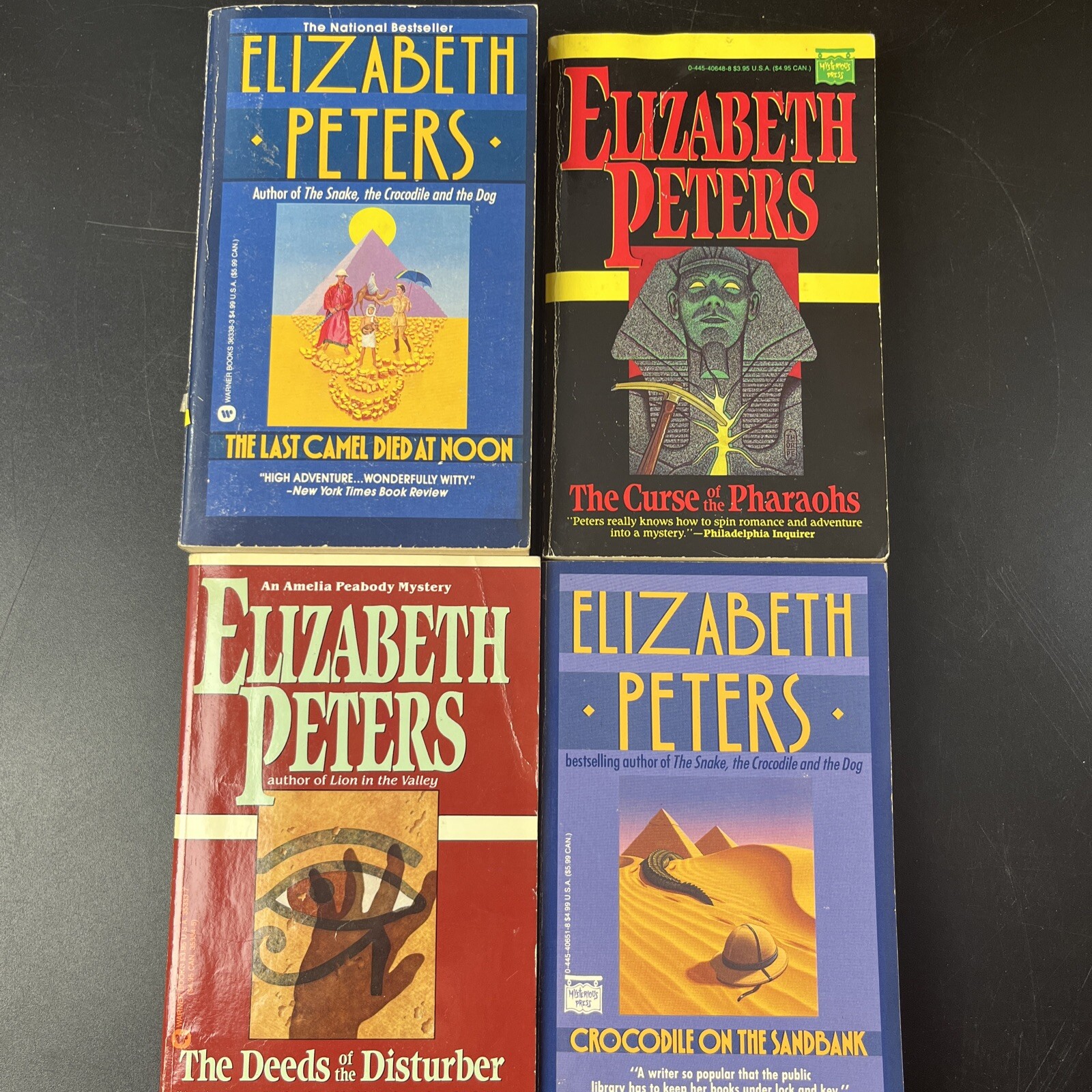 4 Elizabeth Peters Mystery Novels Amelia Peabody Egypt Paperbacks Book ...