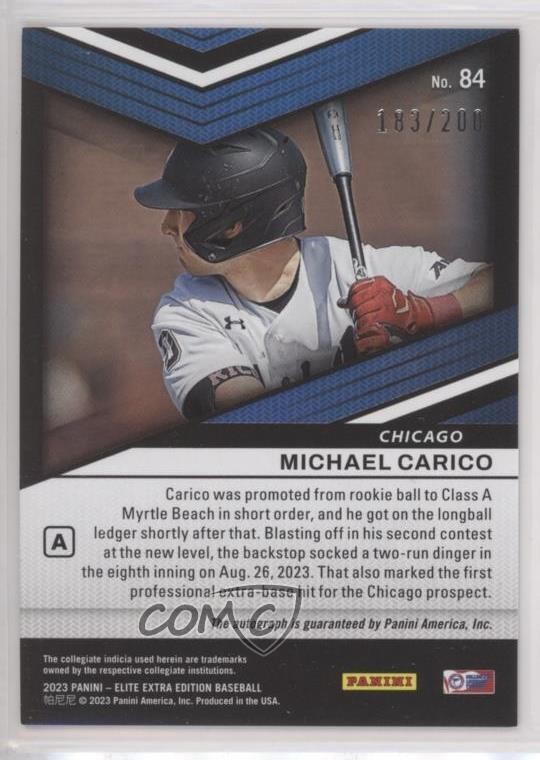 2023 Elite Extra Edition Prime Numbers A Signatures /200 Michael Carico ...