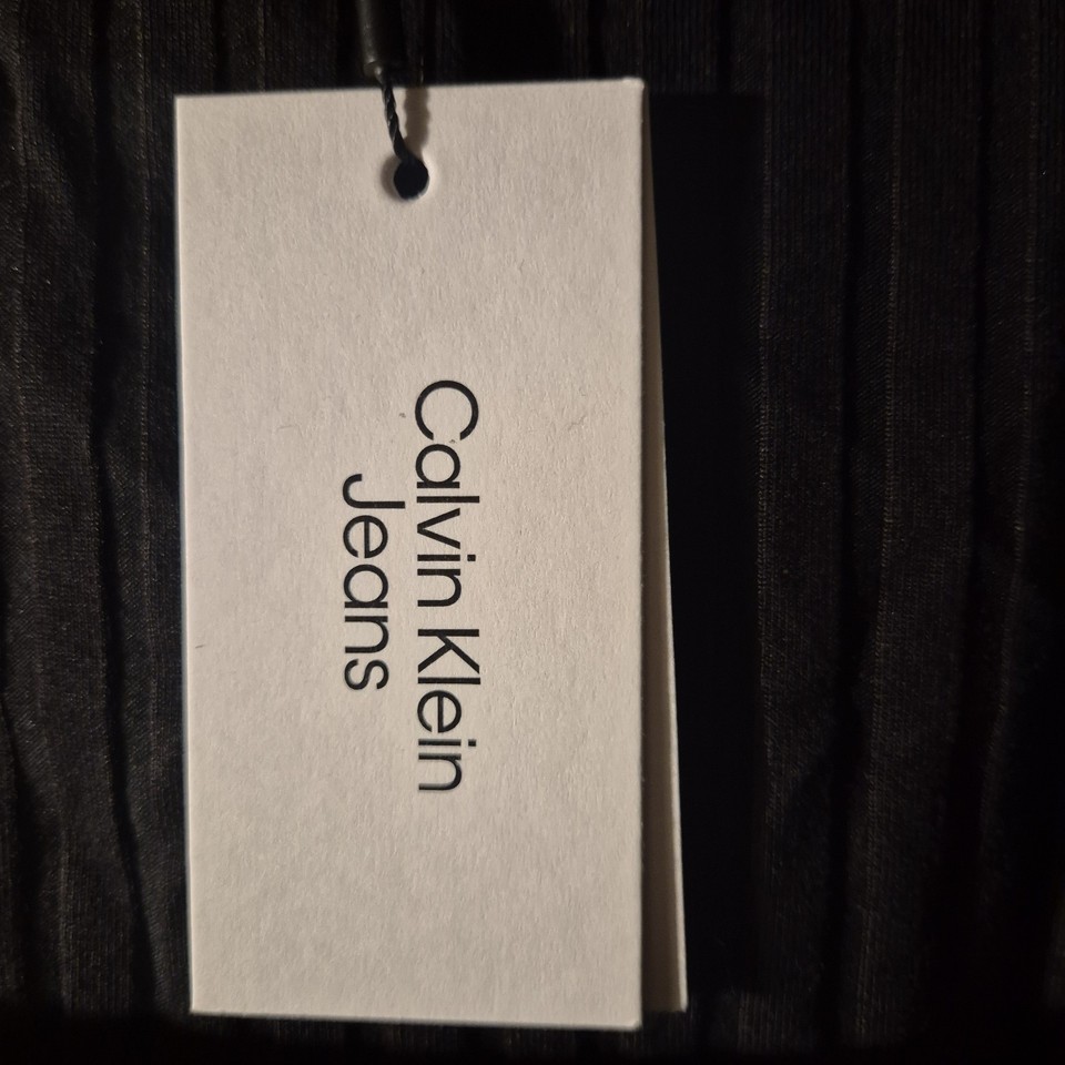 Calvin Klein Black Long Sleeved Top BNWT Y2K Style Size L Large ...