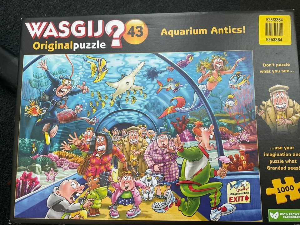 WASGIJ ORIGINAL 43 AQUARIUM ANTICS 1000 PIECE JUMBO JIGSAW USED | eBay