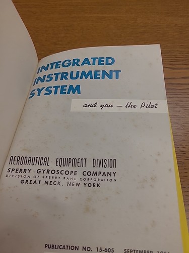 1956 Sperry Integrated Instrument System and you - the Pilot booklet | eBay