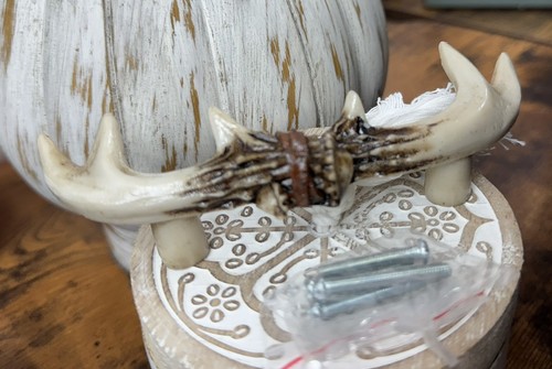 Deer Antler Drawer Handle Pull White Metal Distressed Knob Hunting ...