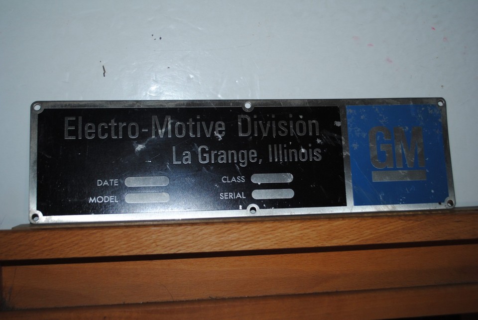 Blank ORIGINAL EMD Builders Plate NOT a Repro | eBay