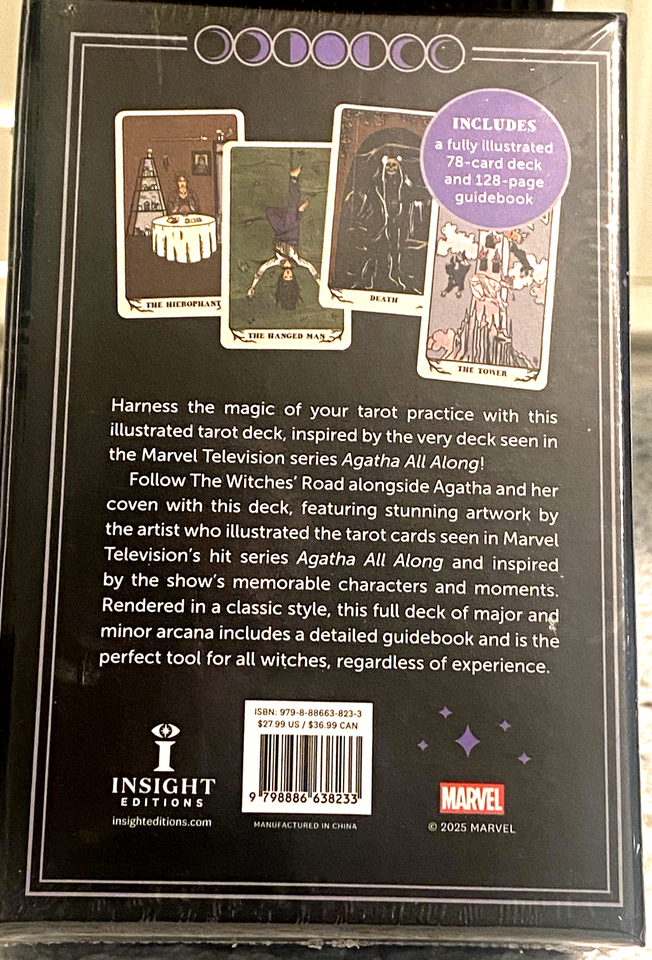 MARVEL Agatha All Along Tarot Deck & Guidebook by Andrea Hannah Insight ...