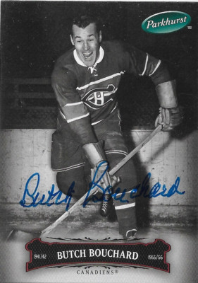 BUTCH BOUCHARD-RIP Authentic Autograph 2006 PARKHURST Canadiens NHL ...