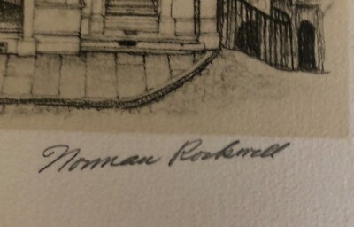 Authentic Rare NORMAN ROCKWELL "HOUSE OF SPANISH STEPS" SIGNED ...