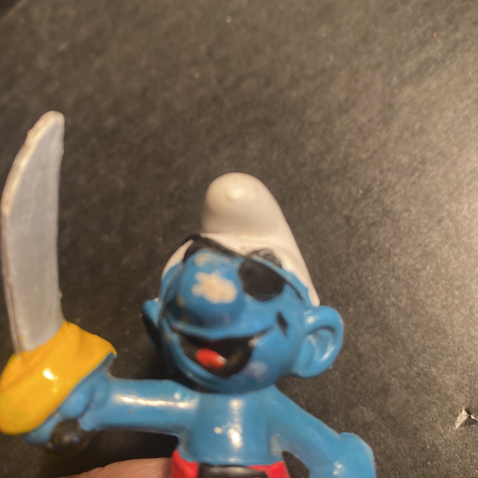 1978 PIRATE SMURF * Vintage Schleich Smurfs * Fair+ Cond * Combine ...