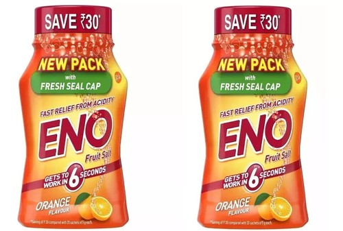 2 X 100g Eno Powder Orange powder fast-relief action stomach discomfor ...