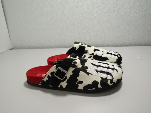Octavious Marks New york Mens size 13/14 Slides Black White Red | eBay