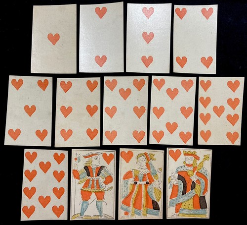 1700’s HIGH GRADE Rare Historic 52/52 Poker Deck Woodblock Antique ...