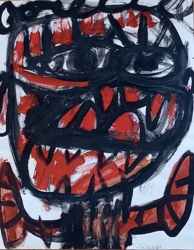 Acrylic on paper painting by NYC Outsider artist Ross Brodar | eBay